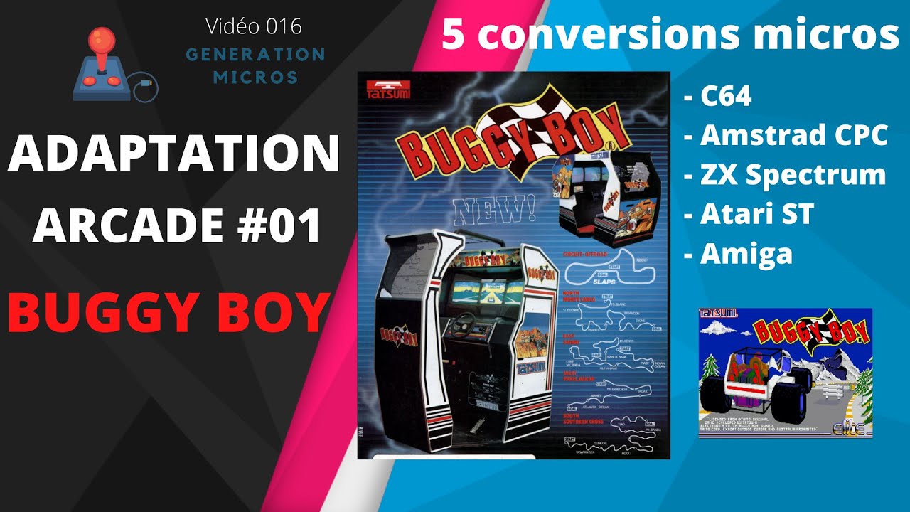 Adaptation Arcade #01 : Buggy Boy sur Atari ST, Amiga, Commodore 64 ...