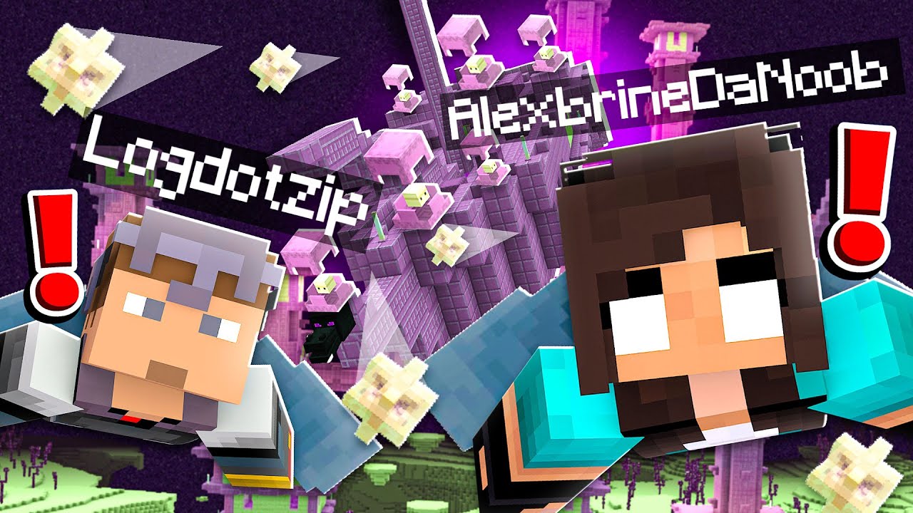 noob Girl RAIDS End City Dungeon in Minecraft... - YouTube
