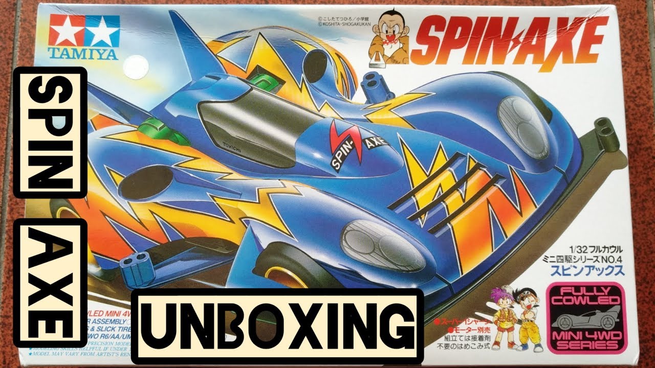 TAMIYA MINI 4WD - SPIN AXE - Unboxing & Review - YouTube