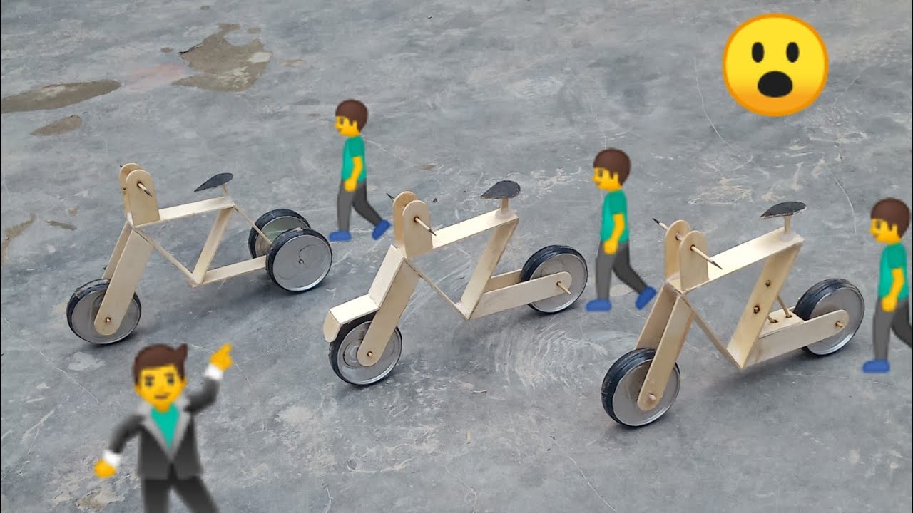3 amazing bicycles | make mini cycles | popsicle sticks recycling ...