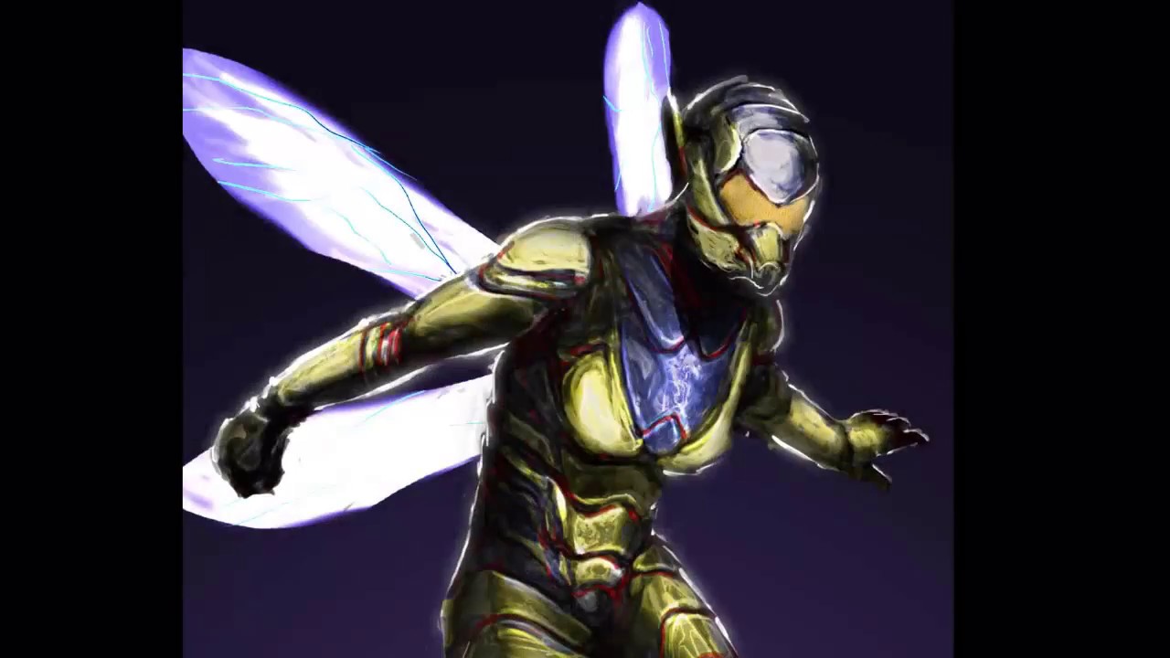 Marvel The Wasp fan art digital painting timelapse - YouTube