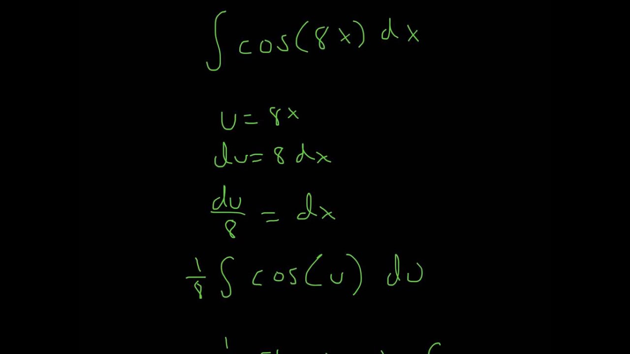 Integral cos(8x) - YouTube