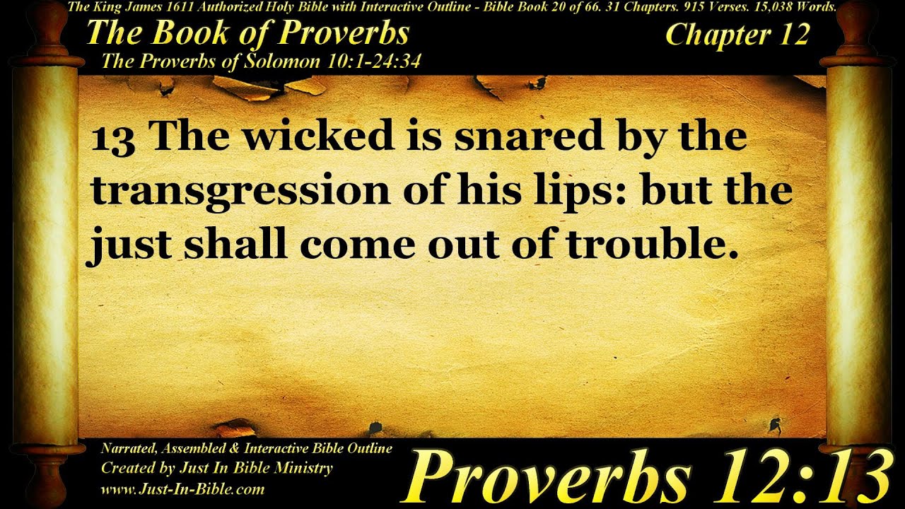 Bible Book #20 - Proverbs Chapter 12 - The Holy Bible KJV Read Along ...