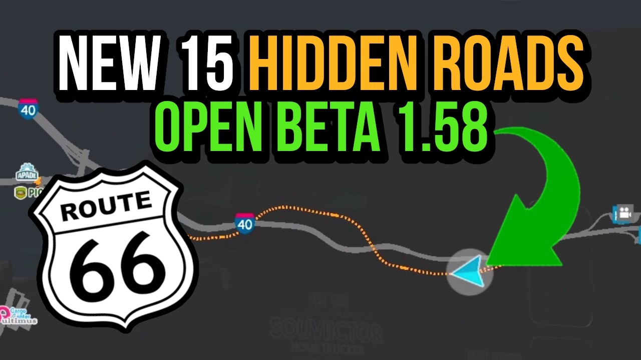 15 NEW HIDDEN ROADS ON ROUTE 66 REWORK - ATS Open Beta 1.58 ️ - YouTube
