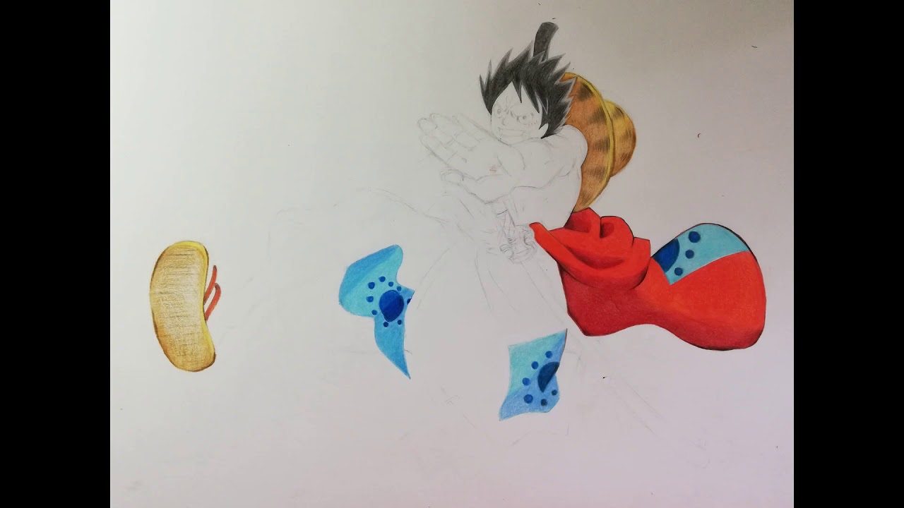 Luffytaro Color Pencil Drawing - YouTube