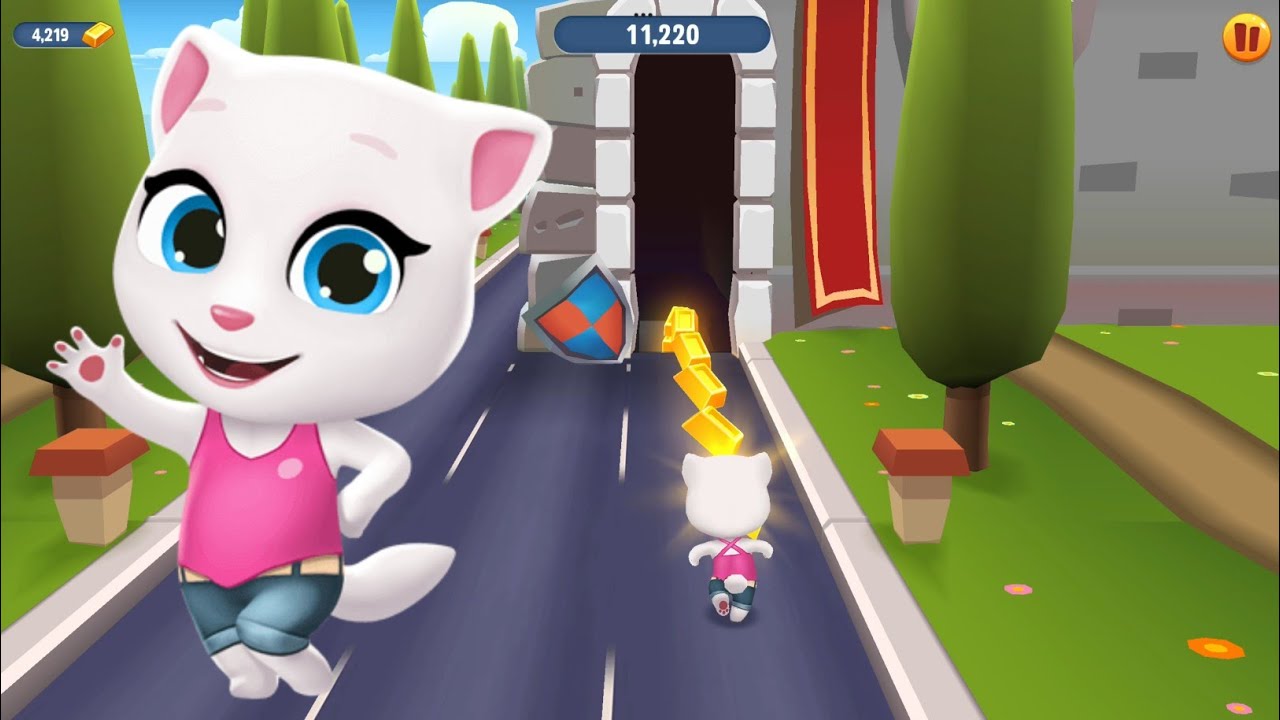 Talking Tom Gold Run - Angela - Ancient World - Full Screen Gameplay ...