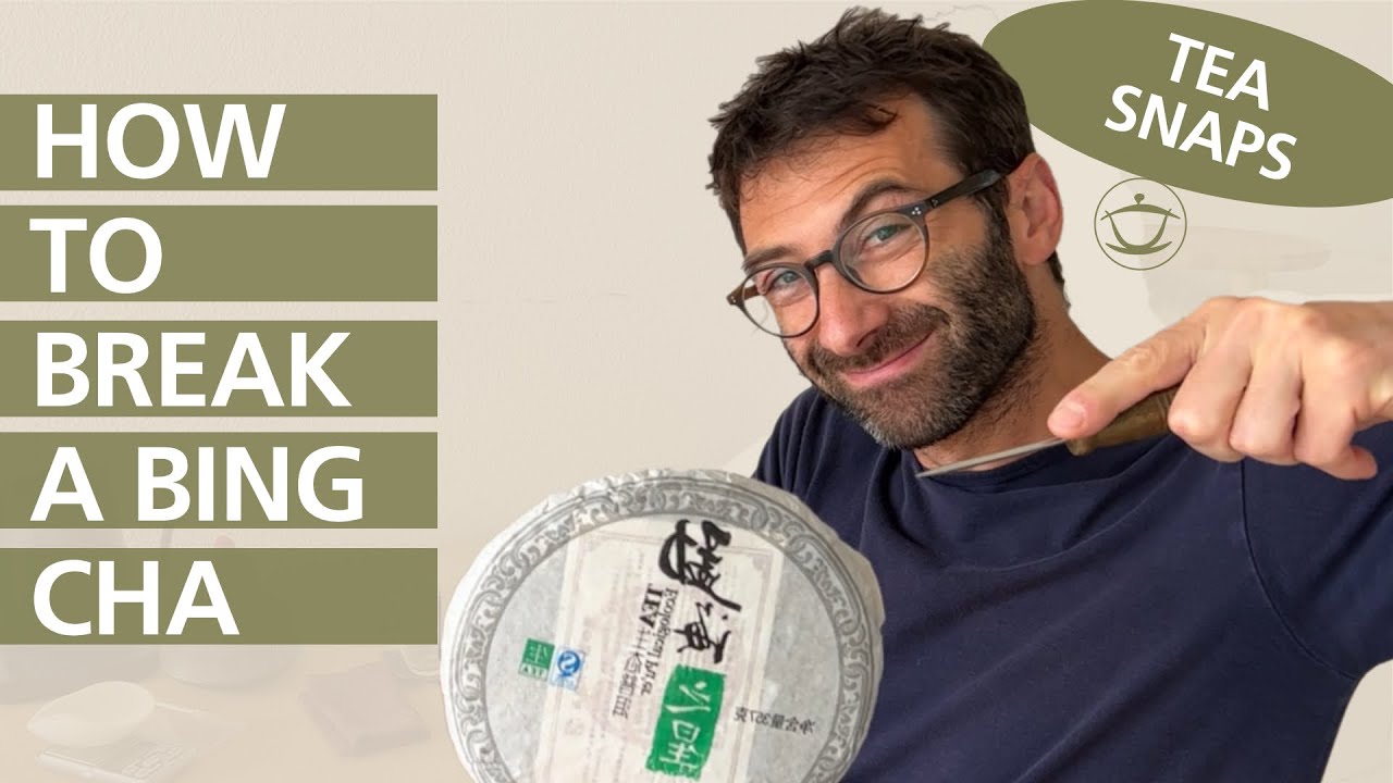 TEA SNAP: How to break a bing cha for storage - YouTube