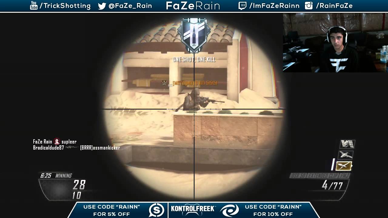 FaZe Rain - FFA TrickShotting LIVE FaceCam! - YouTube