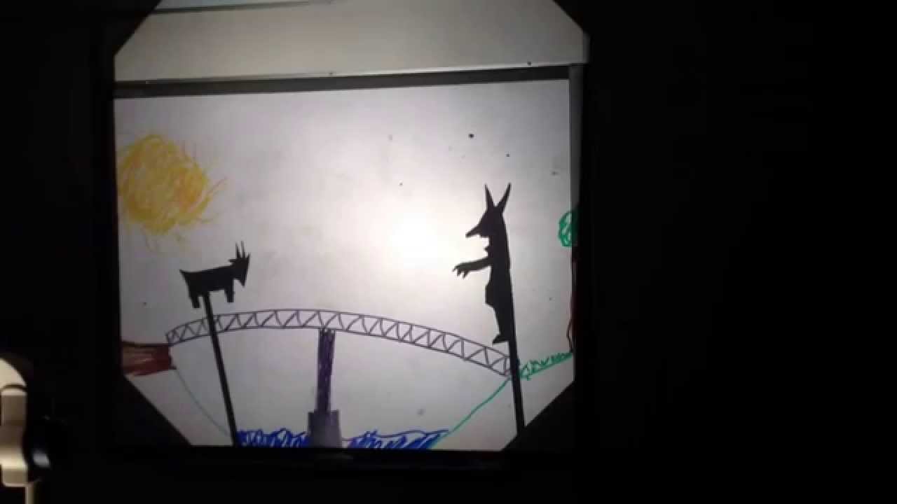 Three billy goats gruff shadow puppet - YouTube