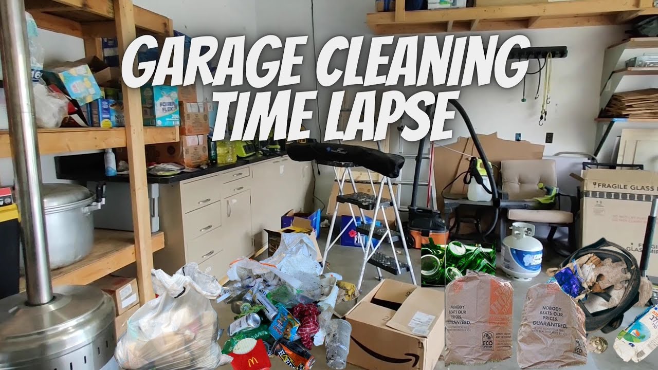 CLEANING OUT MY GARAGE | SATISFYING MESSY GARAGE CLEAN UP | TIME LAPSE ...