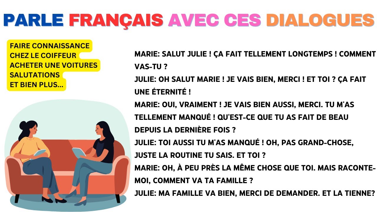 Apprends à parler FRANÇAIS avec des Conversations et Dialogues du ...