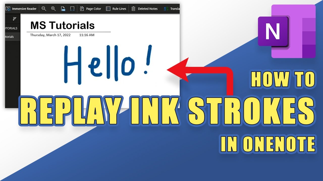 OneNote - How to easily Replay Ink Strokes! (Screen Replay) - YouTube