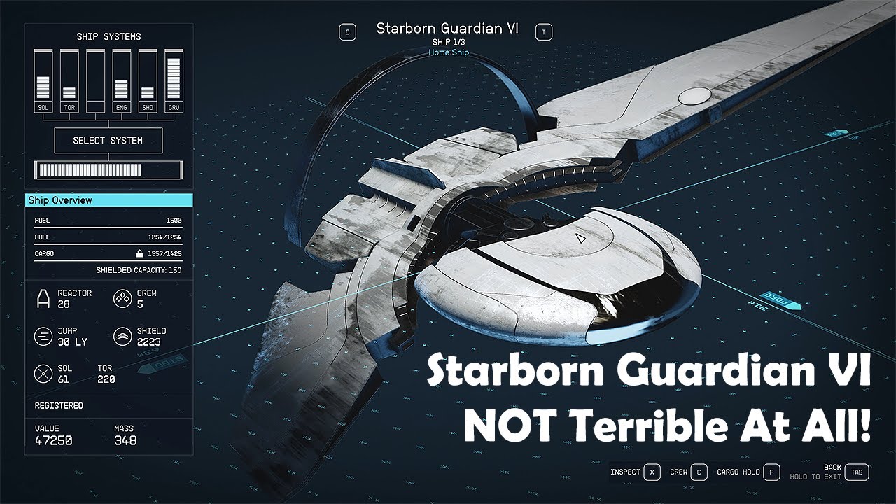 Starfield. Starborn Guardian VI Ship Deserves More Credit. Use it ...