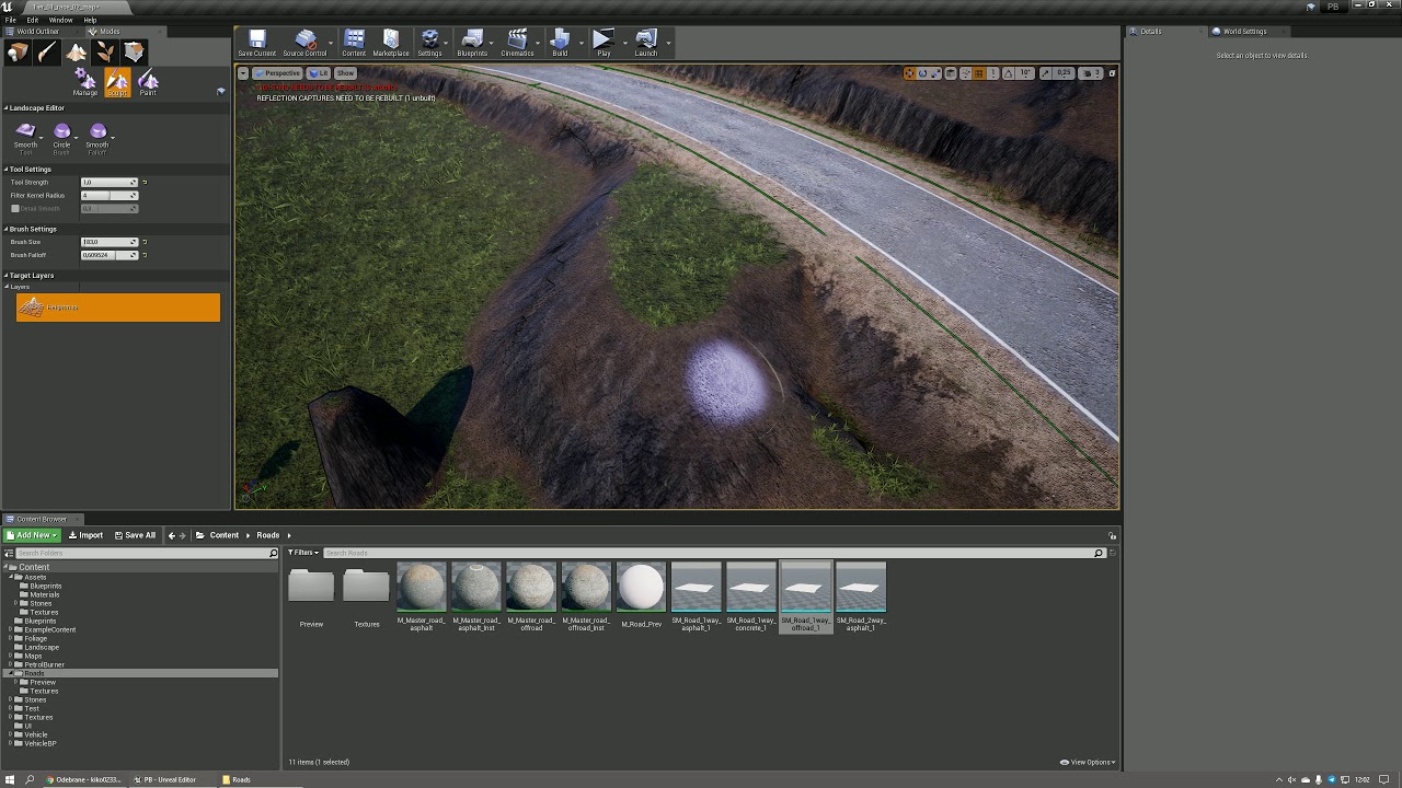 UE4 wip auto-terrain landscape material - YouTube