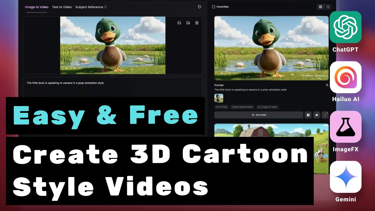 Free AI Tools to Create 3D Cartoon Style Videos for Kids (ChatGPT ...