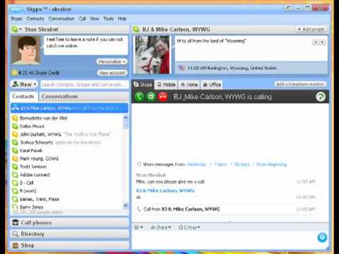 Skype 3 - Receiving Skype calls - YouTube