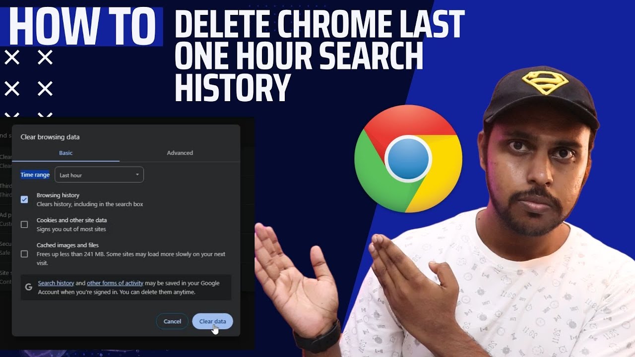How to delete chrome last one hour search history | delete chrome last ...