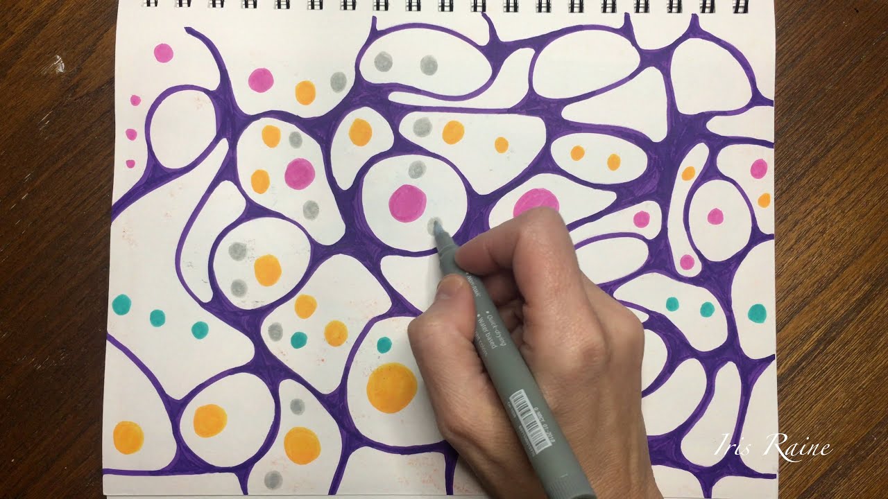 Neurographic Art in Color with Acrylic Paint Pens - Time Lapse - YouTube