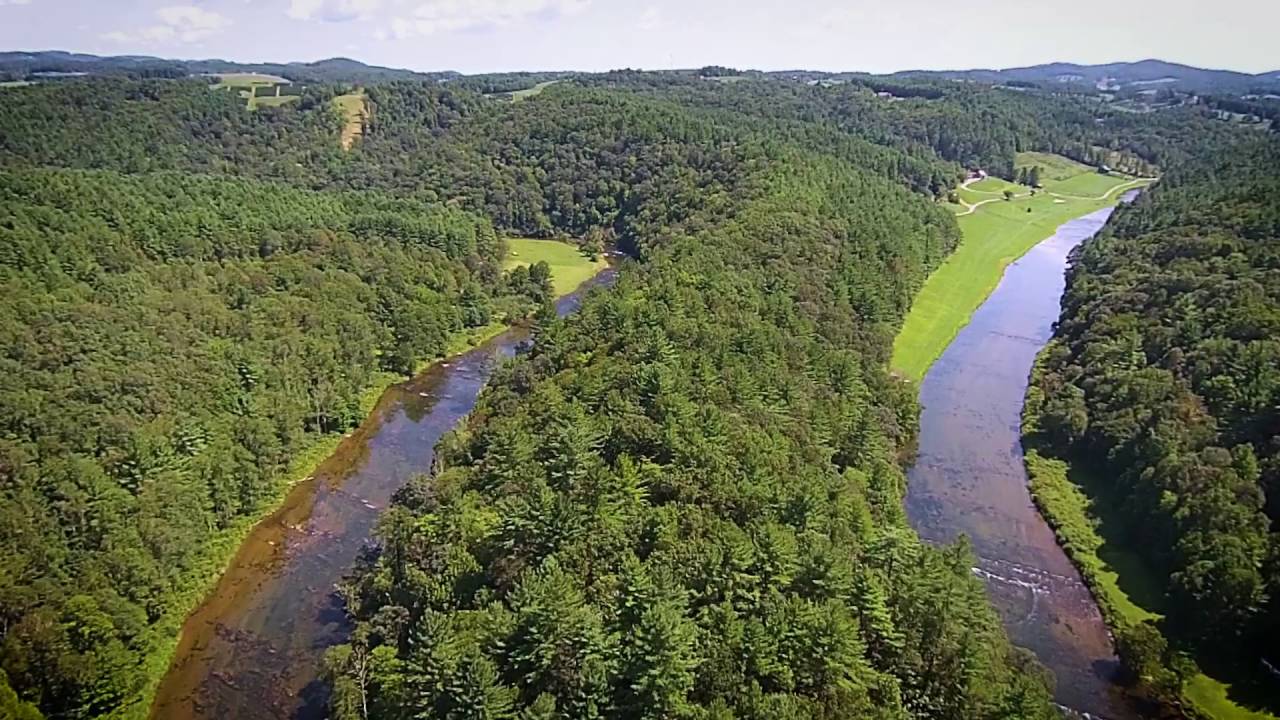 Aerial Ashe #17 - New River Bend - YouTube