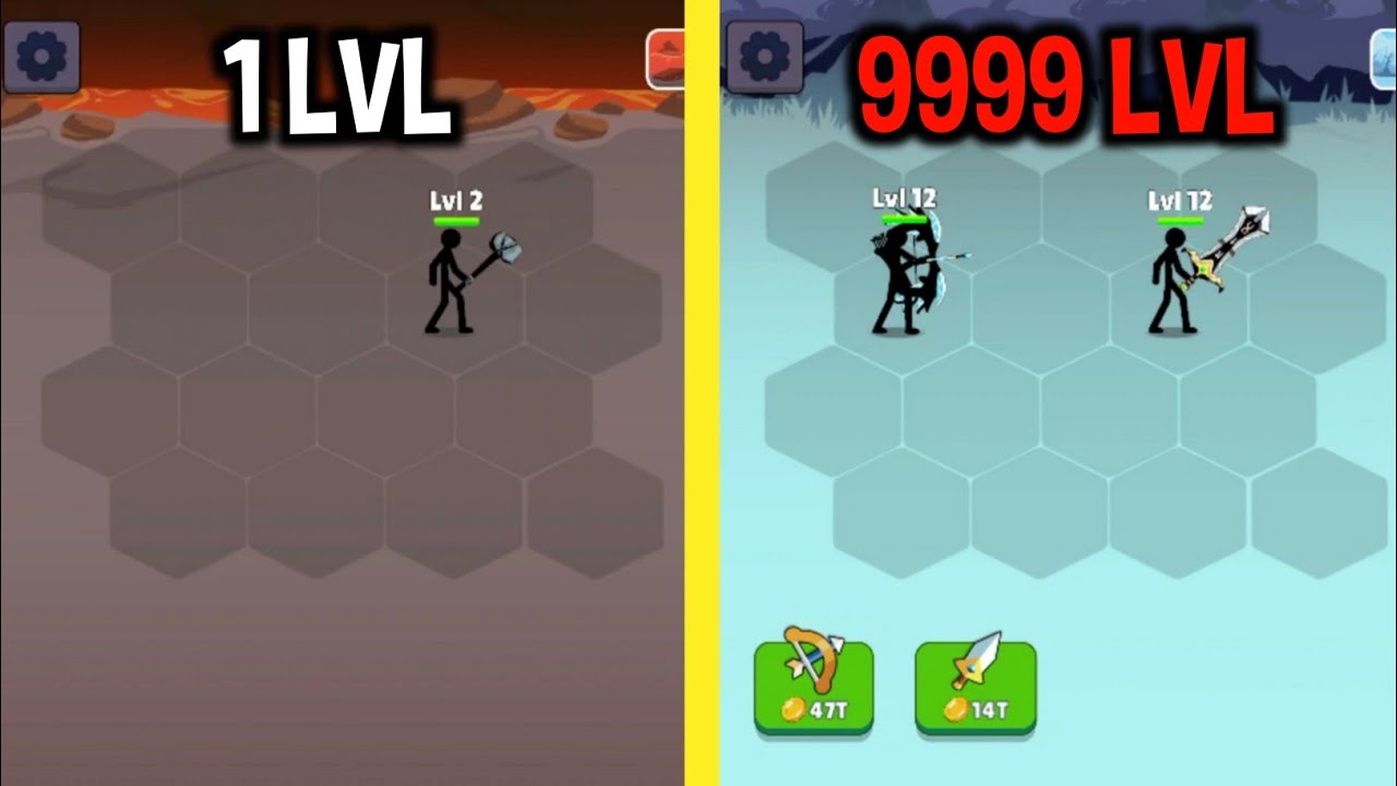 MAX LEVEL in Stickman Merge Game - YouTube