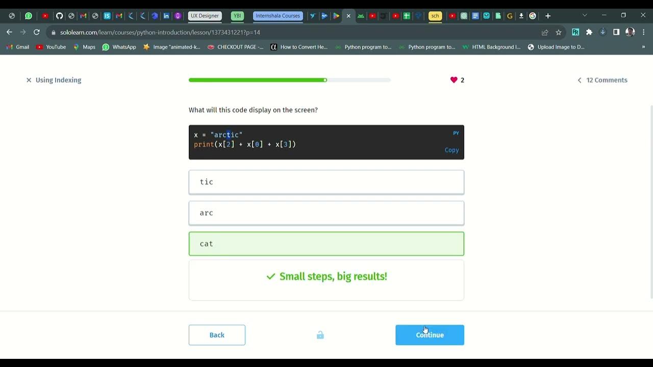55 Using Indexing | Introduction to Python | Sololearn - YouTube