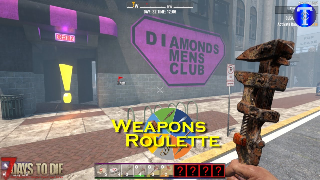 First time at the DIAMONDS MENS CLUB! - 7 Days to Die - "Weapons ...
