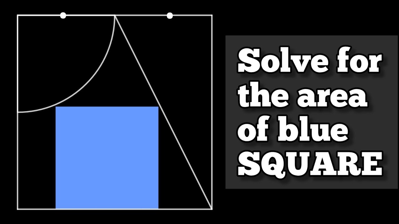 A square in a square geometry problem - YouTube