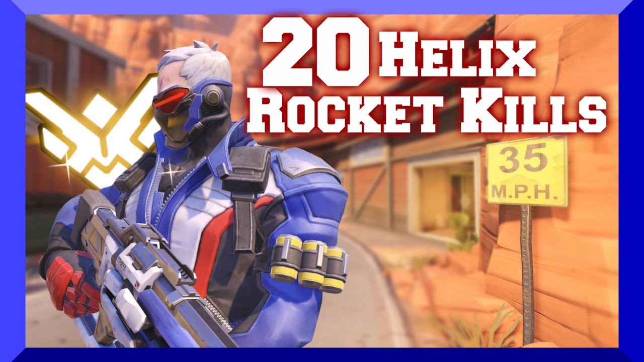 Grand Master Ranked Overwatch w/ Soldier 76 (20 Helix Rocket Kills ...