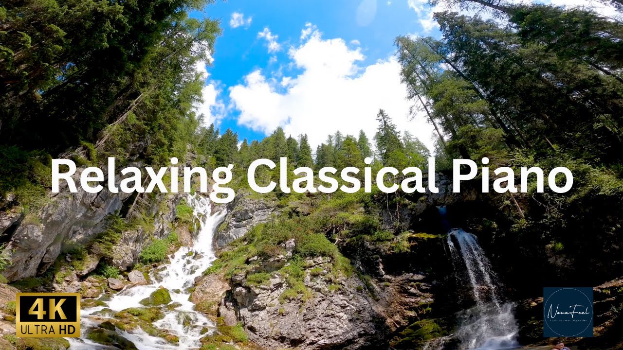 Relaxing Classical Piano | Waterfall Escape for Mind & Soul 4K - YouTube