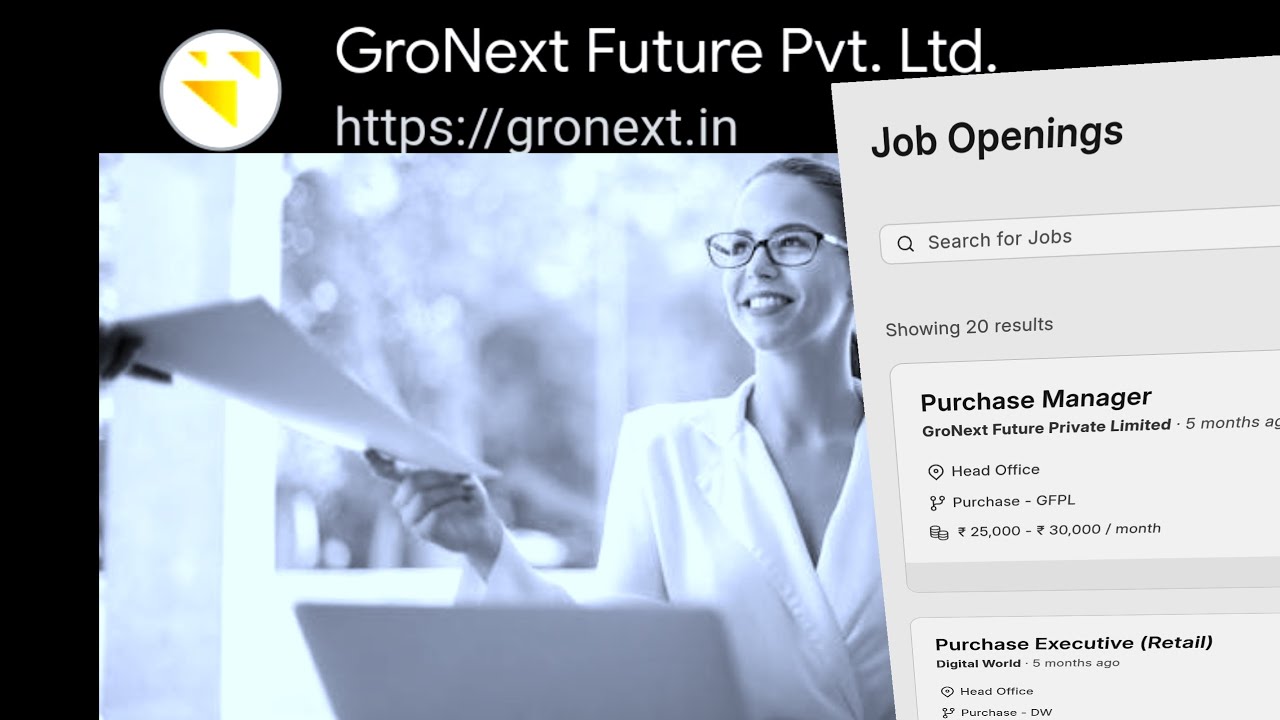 gronext future company recruitment/#job - YouTube