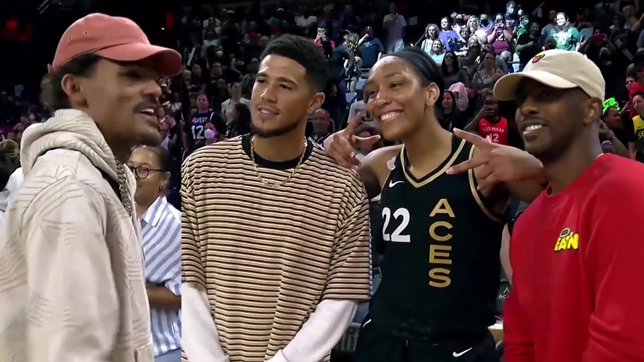 A'ja Wilson With Devin Booker, Trae Young, Chris Paul, Mikal Bridges ...