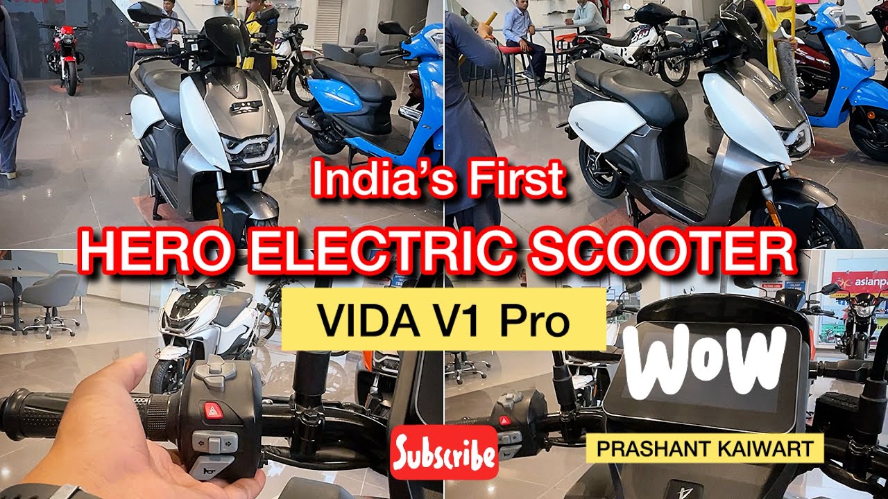 India's first hero electric scooter v1 vida || Hero vida v1 pro review ...