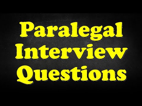 Paralegal Interview Questions - YouTube