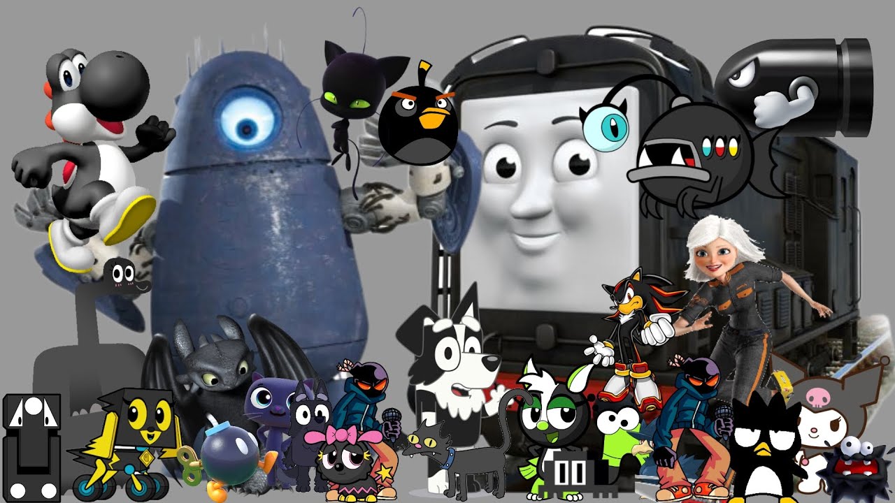 All black different characters sing i'm blue da da da all blue ...