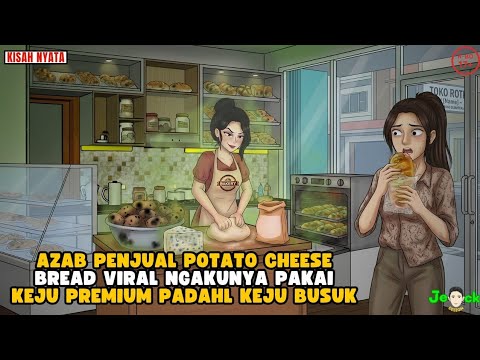 AZAB PENJUAL POTATO CHEESE BREAD VIRAL NGAKUNYA PAKAI KEJU PREMIUM PADAHL KEJU BUSUK || ANIMASI AZAB