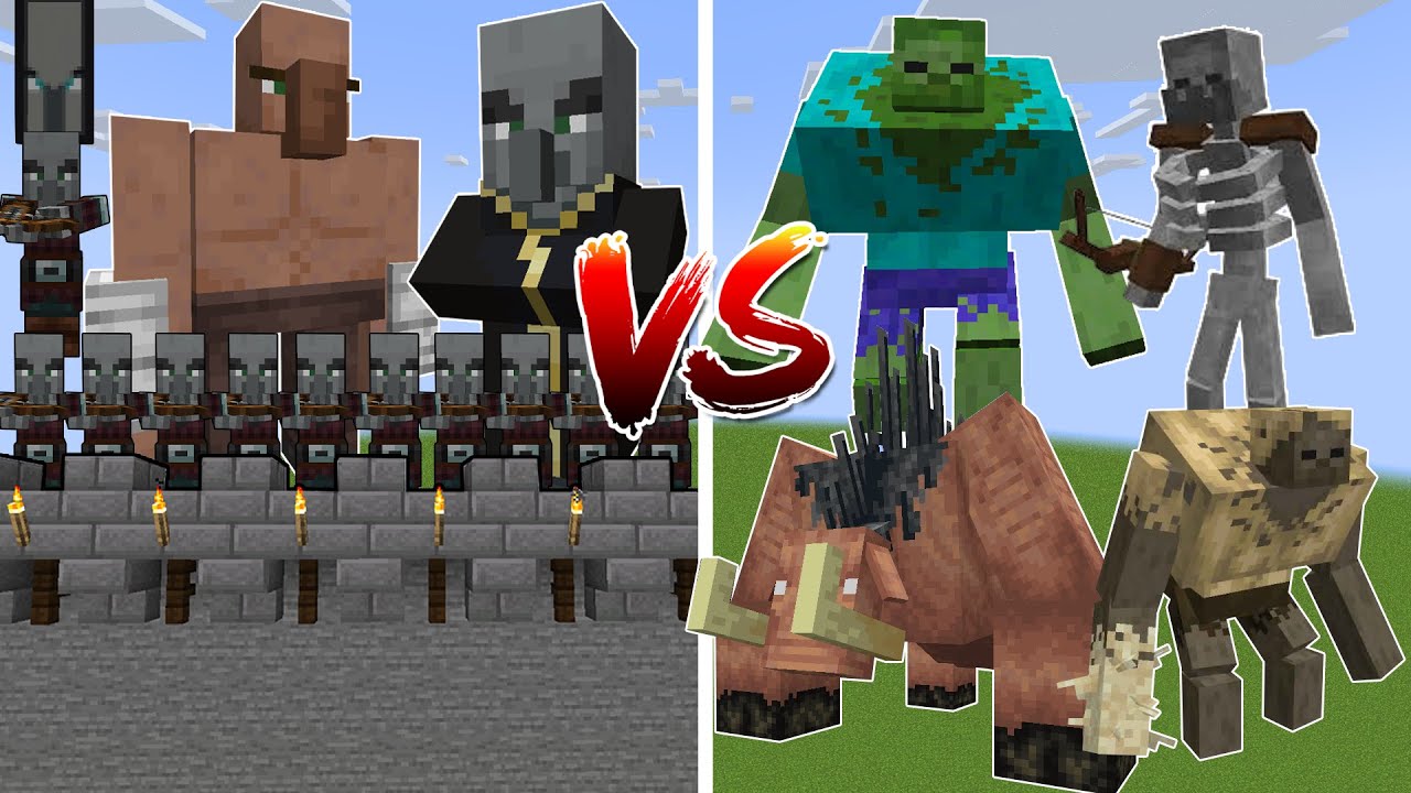 50 Mutant Strongest Boss Can Invader Illager Fortress - Minecraft Mob ...