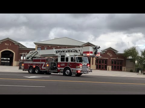 Gilbert fire dept ladder 251 responding - YouTube