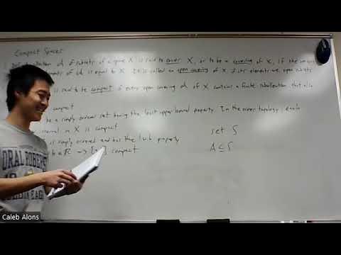Lecture 12: Compact Spaces, Compact Subspaces of the Real Line - YouTube