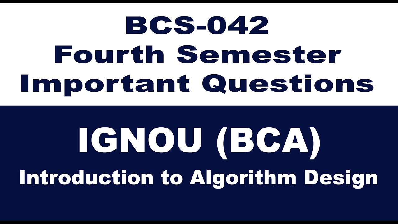 Ignou Bca Bcs 042 Previous Question Paper Fourth Semester