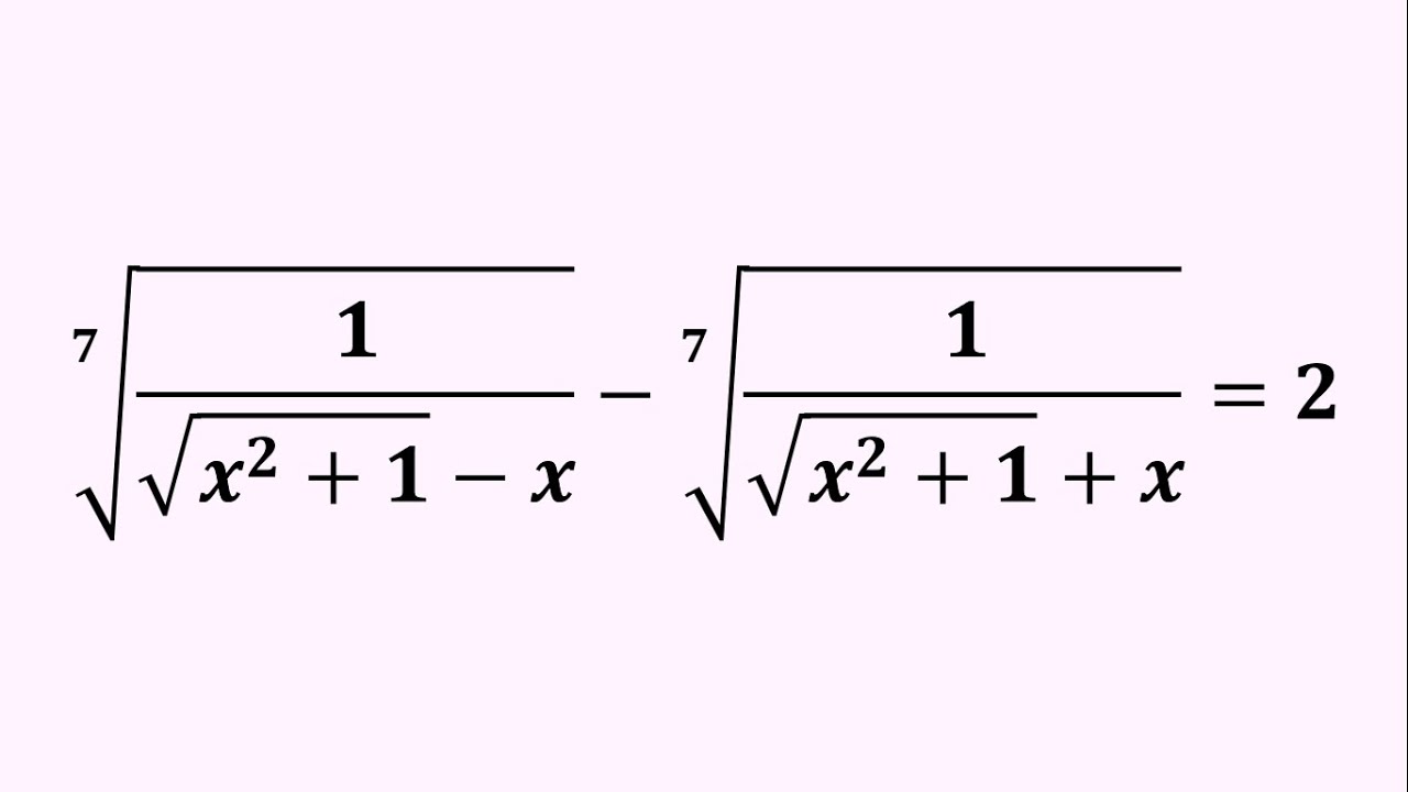 An Amazing Radical Equation | Math Olympiad Prep! - YouTube