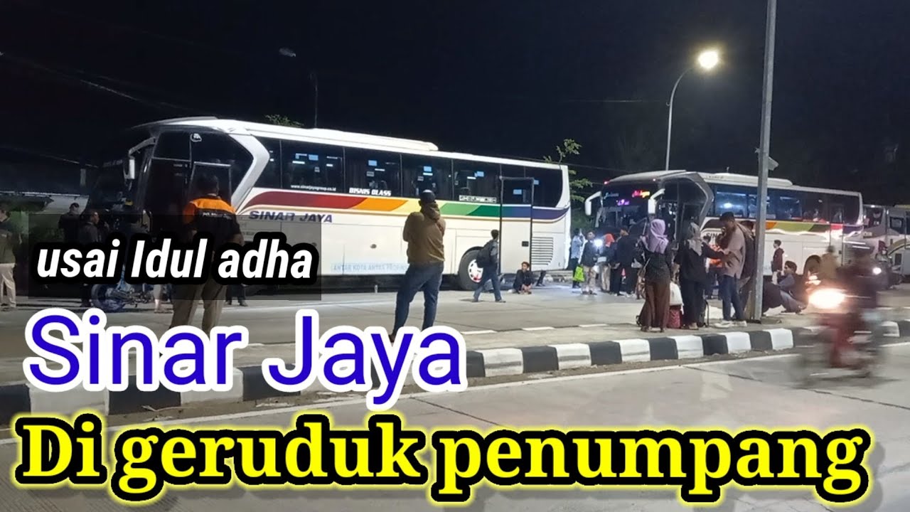 Terminal kota Tegal full rame || sinar jaya di geruduk penumpang - YouTube