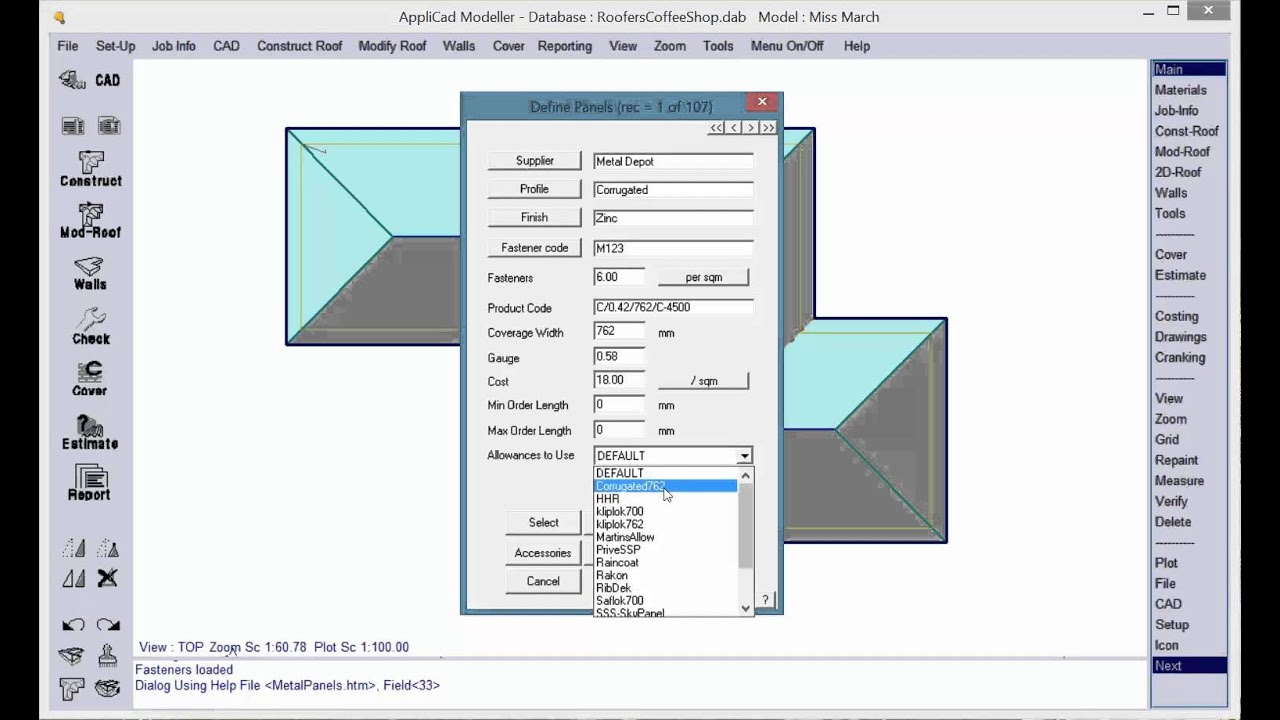 AppliCad Roof Wizard - Defining Metal Panels - 3 - YouTube