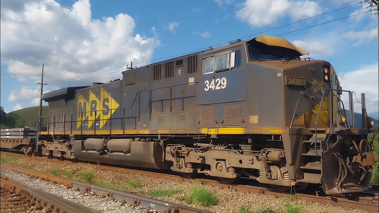 MRS - AC44i #3429-3 com pranchas carregado de placas de aço (FKQ ...