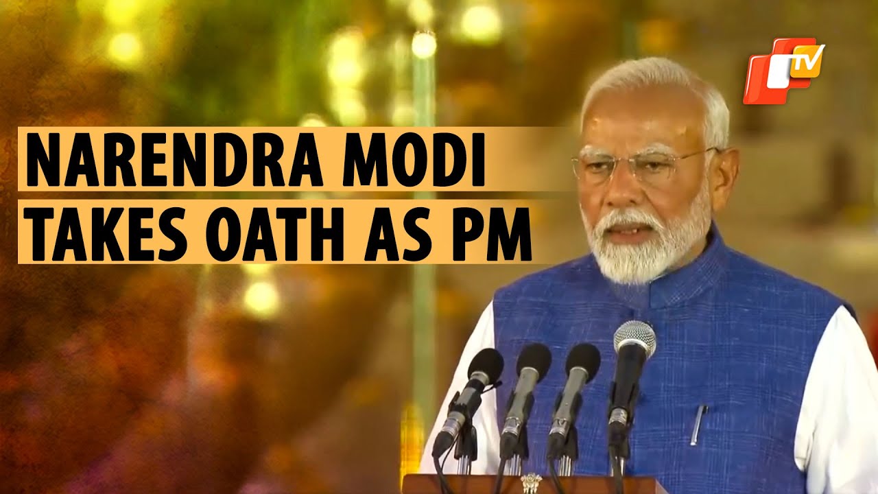 Narendra Modi Takes Oath For The Third Term As The Prime Minister - YouTube