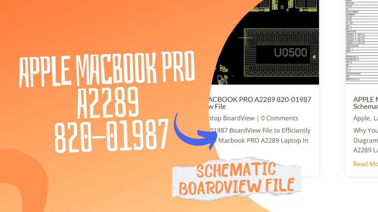 APPLE MACBOOK PRO A2289 820-01987 BoardView & Schematic Diagram ।। Free ...