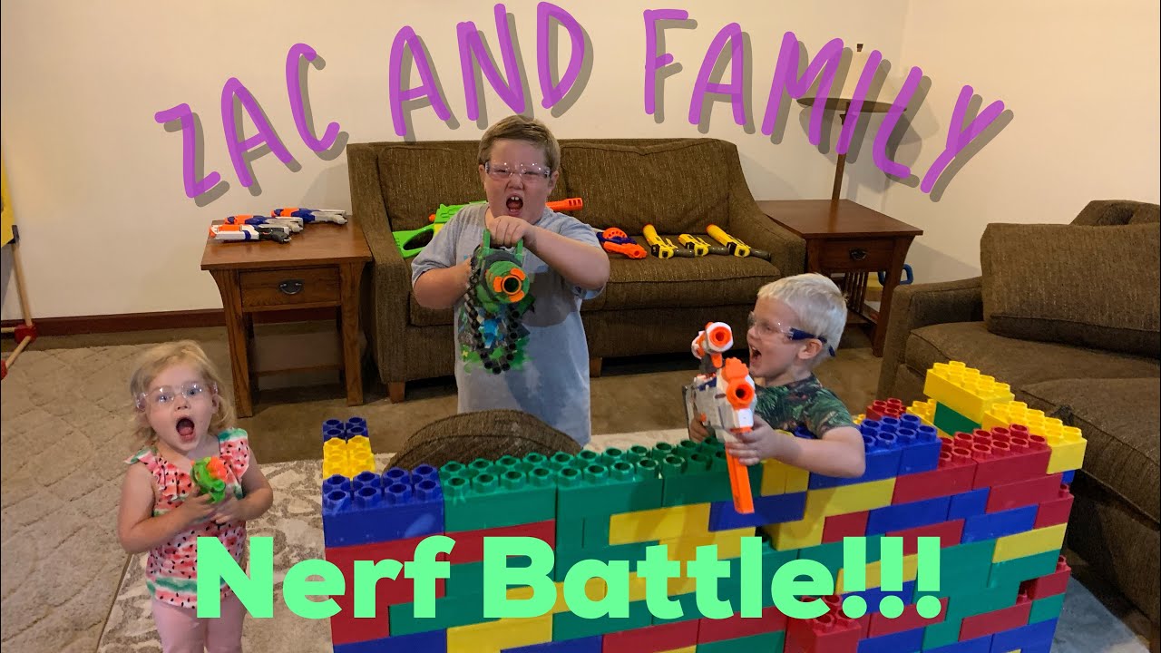 Nerf Battle | Kids vs Dad - YouTube
