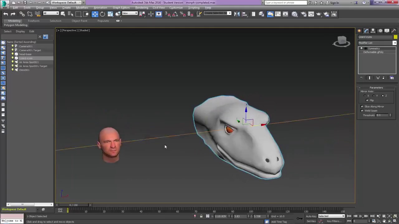 3d max 2016|الدرس40 | modifiers =symmetry&stretch&shell&lattice&slice - YouTube