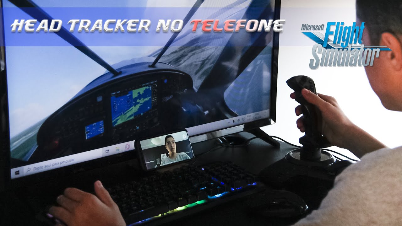 Microsoft Flight Simulator, MOVIMENTO da SUA CABEÇA c/ seu telefone ...