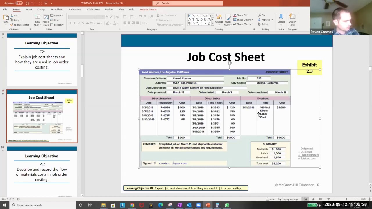Job Cost Sheets - Managerial Accounting - YouTube