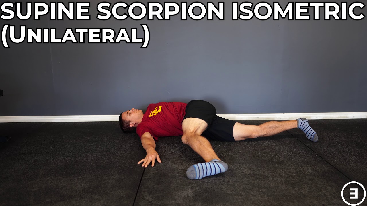 Supine Scorpion Isometric (Unilateral) - YouTube